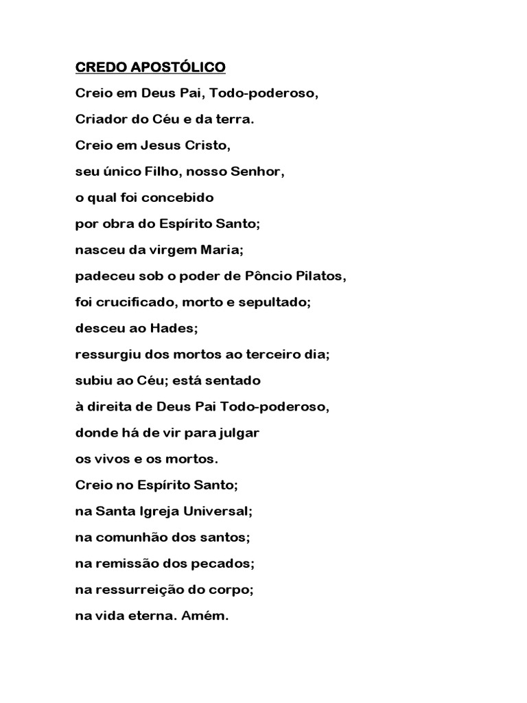 Credo Apostólico | PDF