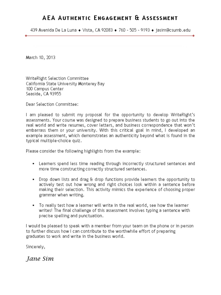 Aea Sim Proposal | PDF