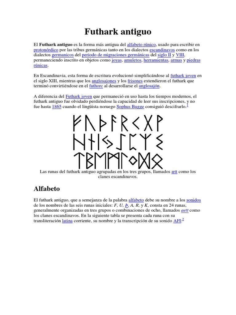 Futhark Antiguo | PDF | Runas | Colación