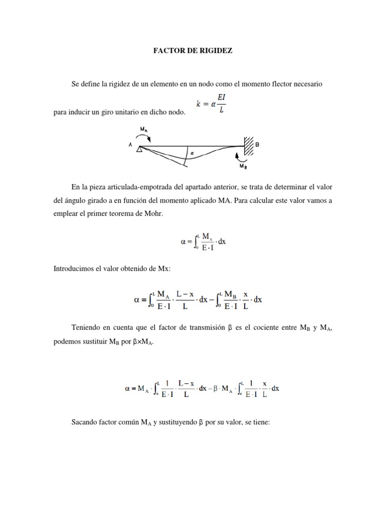 Cálculo de Rigidez en Estructuras | PDF | Rigidez | Mecanica clasica