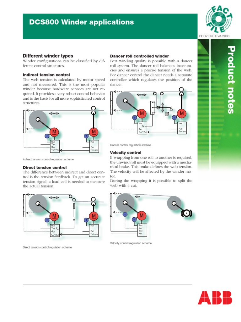 DCS800 Winder Applications PDC2 en REVA 2008 | PDF | Electrical Engineering | Systems Engineering