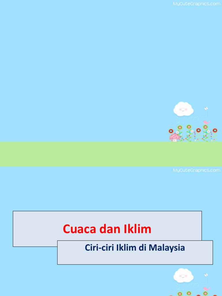 Ciri-Ciri Cuaca Dan Iklim | PDF