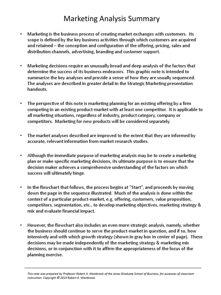 Strategic MKTG Analysis Summary Chart | PDF | Marketing Strategy ...