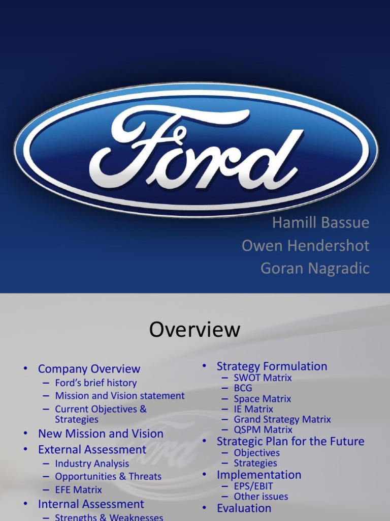 Ford Presentation | PDF | Ford Motor Company | Car