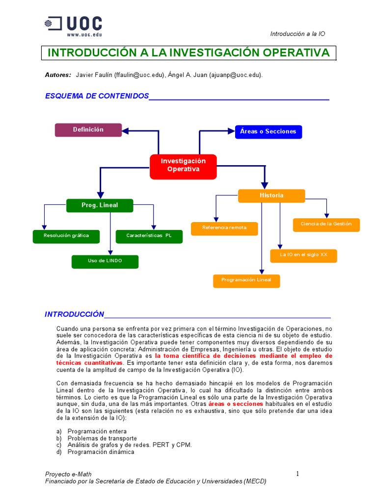 Introducción A La Investigación Operativa | PDF
