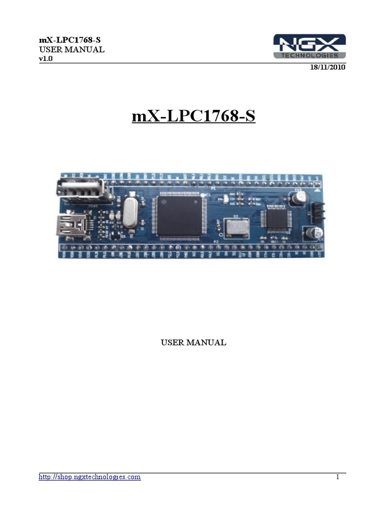 NGX Mx-lpc1768-s User Manual | PDF | Usb | Usb Flash Drive