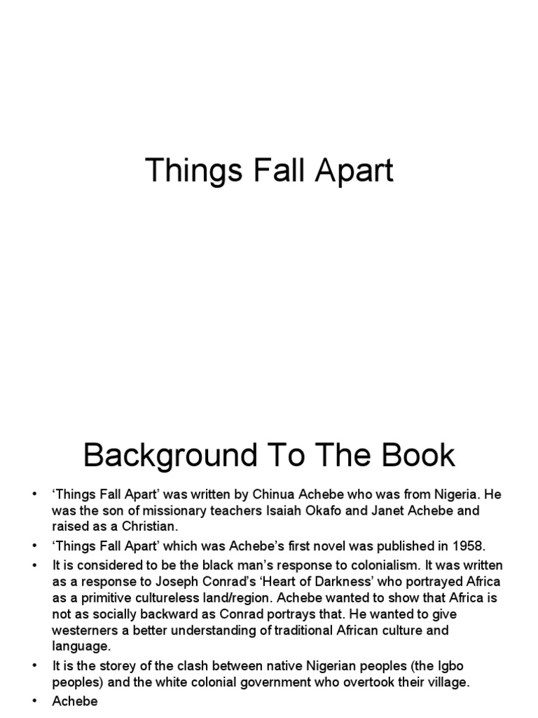 Overview of Things Fall Apart | PDF | Social Science | General Fiction