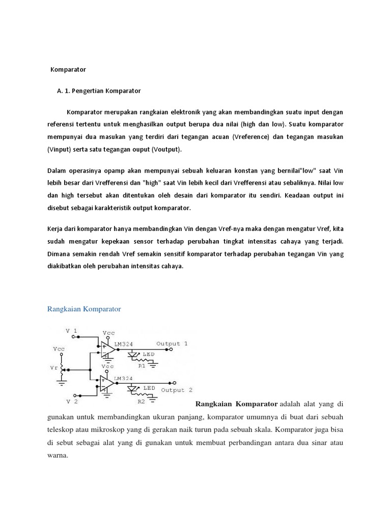 Rangkaian Komparator | PDF