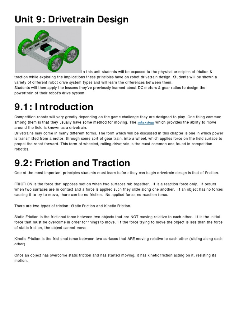Exploring Drivetrain Design: Friction, Traction, and Different Drive ...