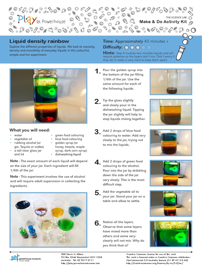 Liquid Density Rainbow | PDF | Liquids | Maple Syrup