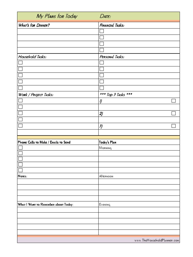 Daily Task Planner and Schedule | PDF