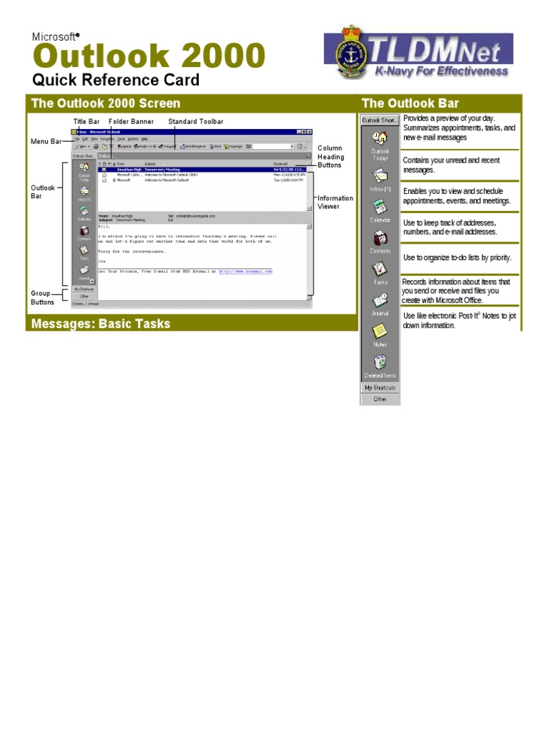 Outlook 2000 QR | PDF | Microsoft Outlook | Email