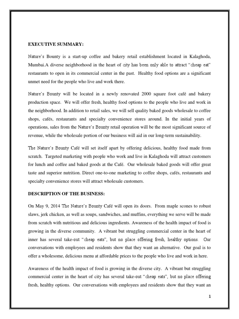 Bakery Business Plan | PDF | Expense | Revenue