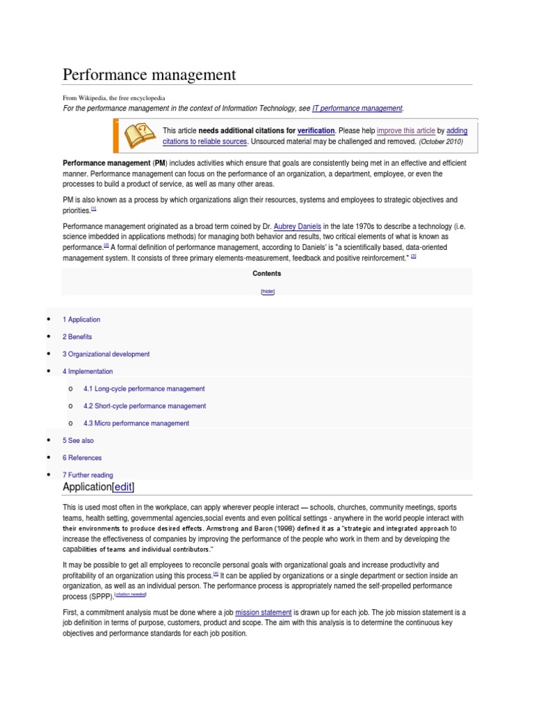 Performance Management | PDF | Performance Management | Accountability