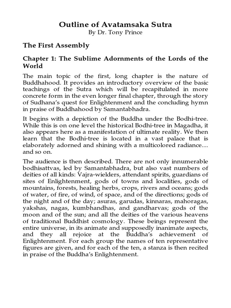 Overview of the Avatamsaka Sutra | PDF | Bodhisattva | Buddhahood
