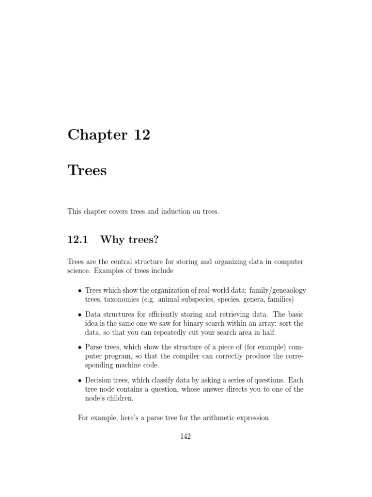 12.1 Why Trees? | PDF | Discrete Mathematics | Theoretical Computer Science