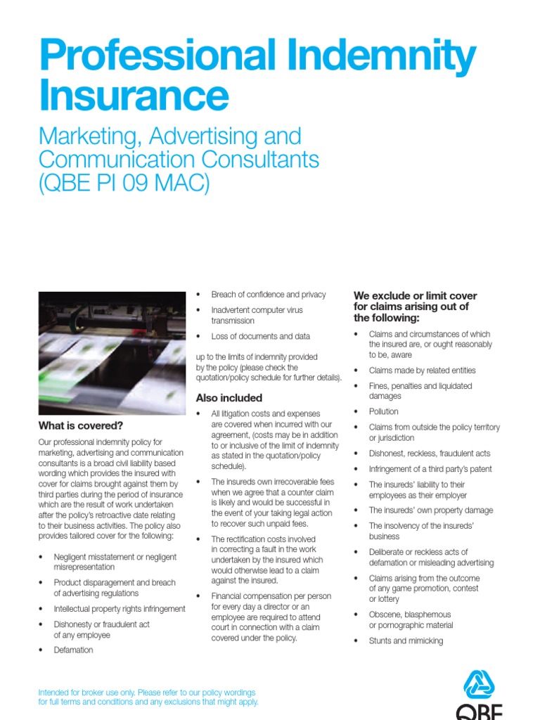 Professional Indemnity Insurance | PDF | Professional Liability ...
