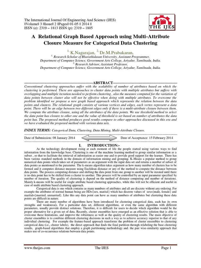 A Relational Graph Based Approach Using Multi-Attribute Closure Measure ...