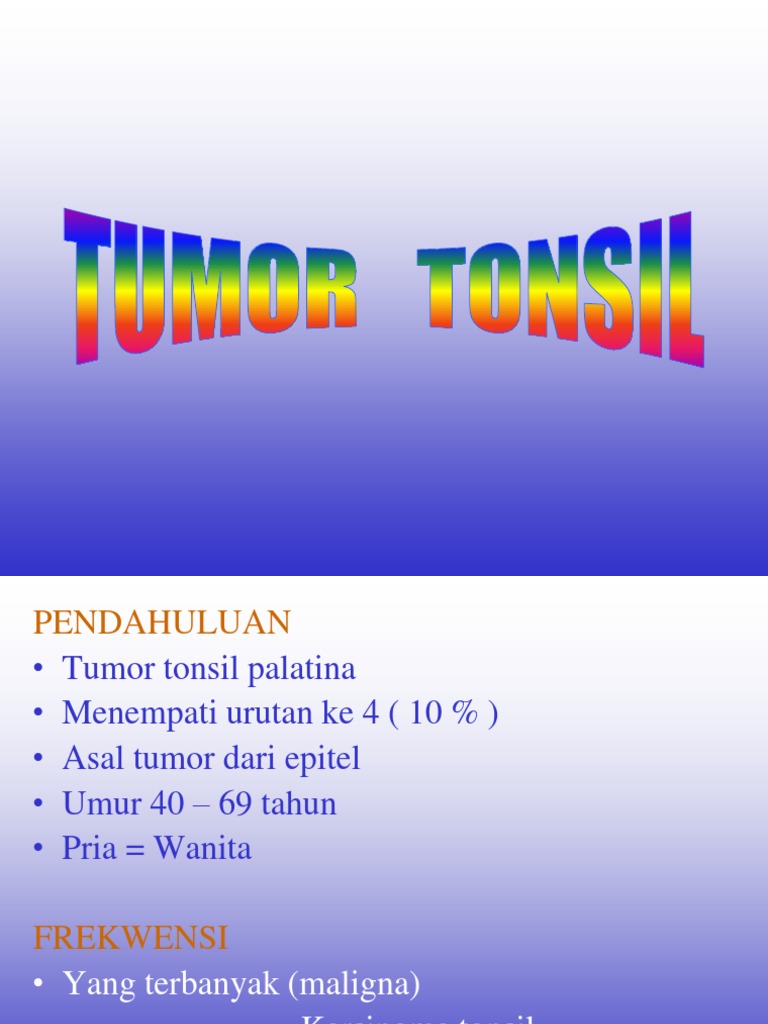 Tumor Tonsil | PDF | Sains & Matematika