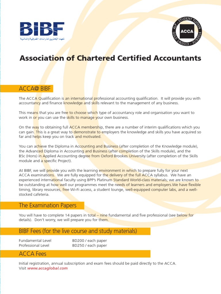 ACCA Flyer | PDF | Accounting | Teaching And Learning