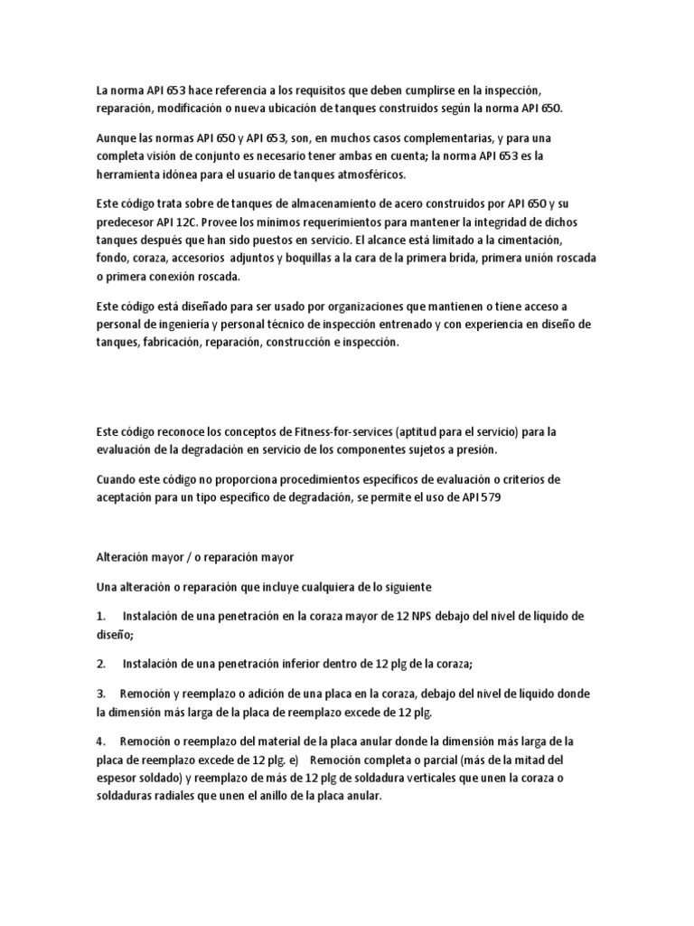 La Norma API 653 | PDF | Soldadura | Construcción