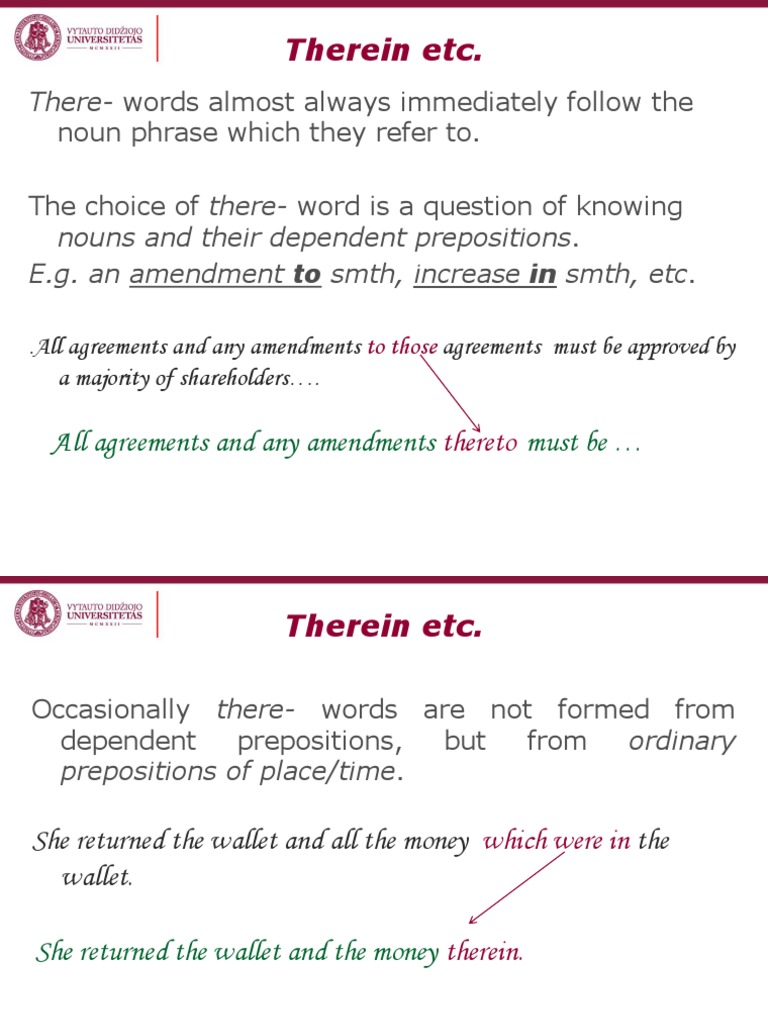 Therein Etc.: There-Words Almost Always Immediately Follow The | PDF ...
