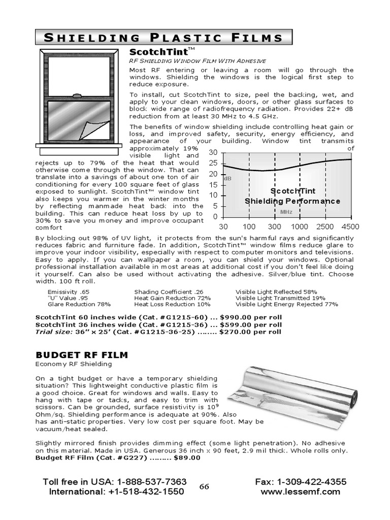 Scotch Tint RF Shielding Film PDF | PDF | Window | Building Engineering