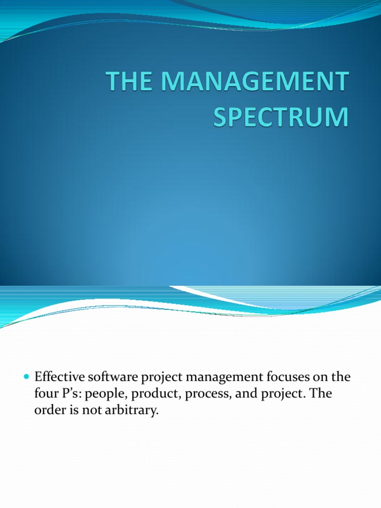 Management Spectrum | PDF | Project Management | Software Development