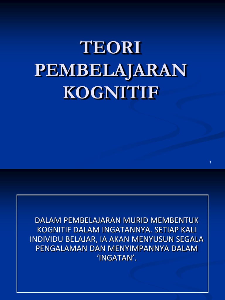 Teori Kognitif | PDF