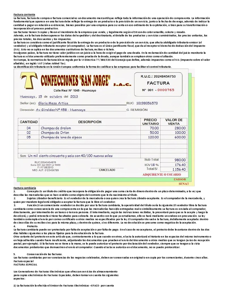 Factura Corriente (Autoguardado) | PDF | Pagaré | Factura