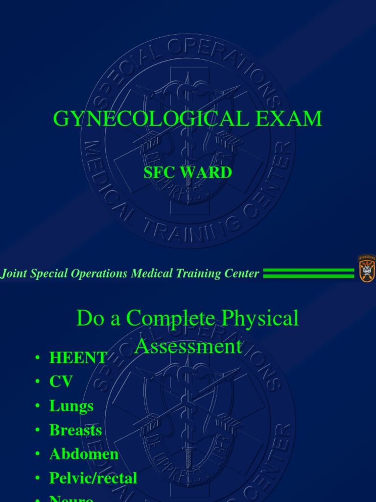 Gynecological Exam: SFC Ward | PDF