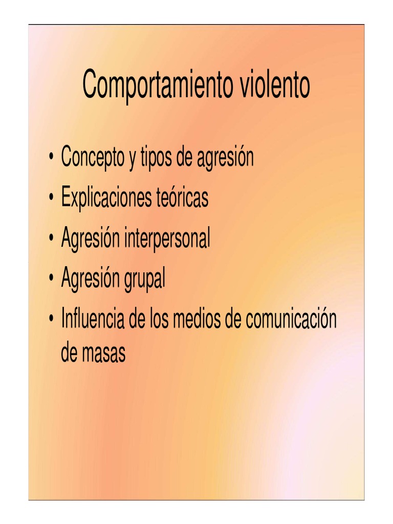 Conducta Agresiva | Comportamiento | Violencia