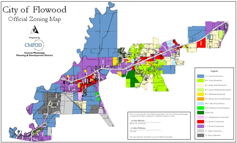 Official Zoning Map: Central Mississippi Planning & Development District
