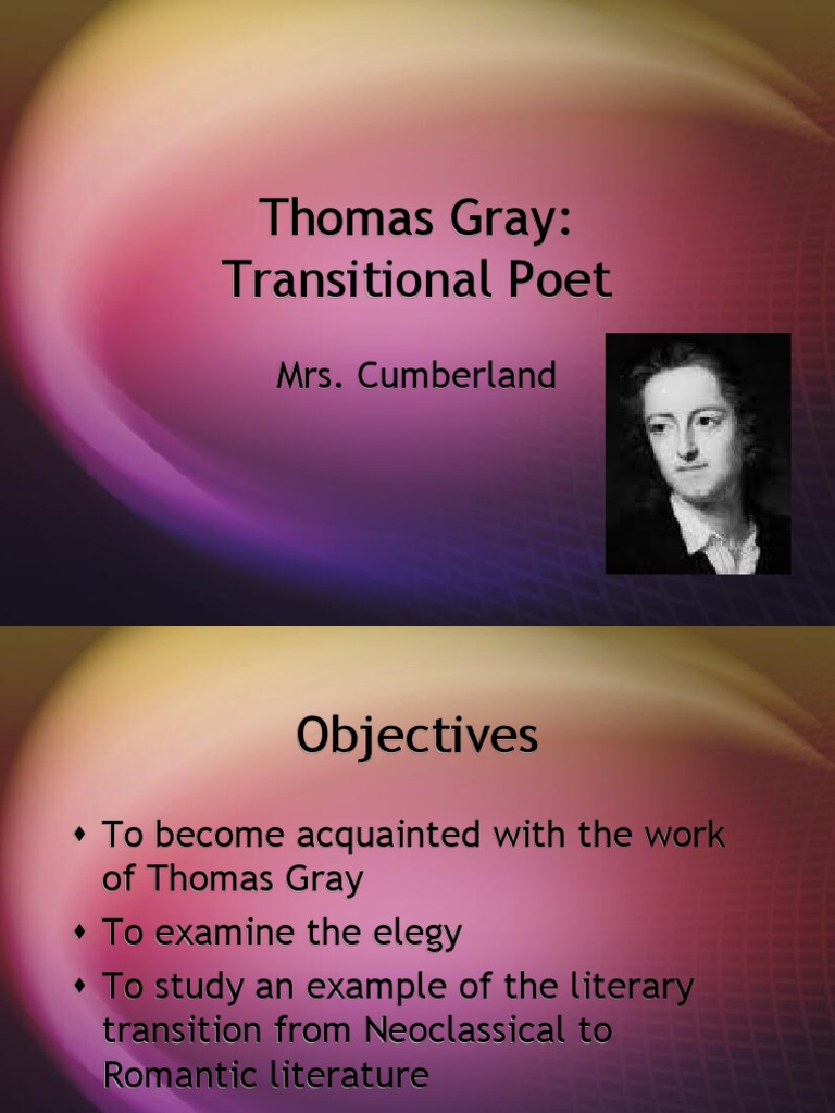 Thomas Grey | Poetry | Poetic Form