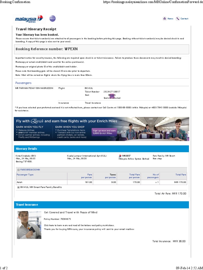 Wpexn: Booking Reference Number | PDF | Ticket (Admission) | Fare