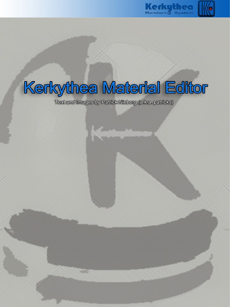 Kerkythea Material Editor Guide 01 | PDF | Rendering (Computer Graphics) | Texture Mapping