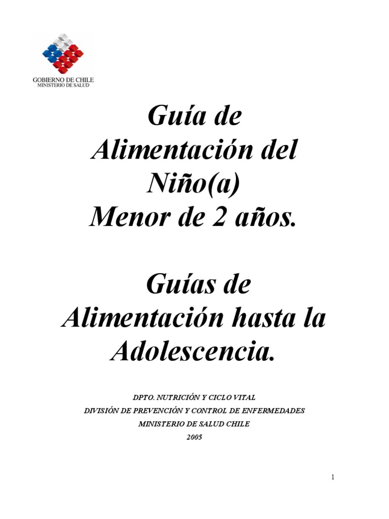 Guía de Alimentación para Niños Menores de 2 Años | PDF ...