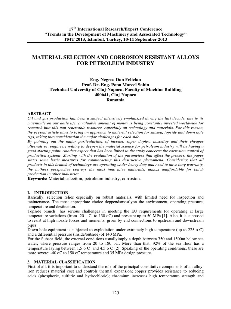 Material Selection And Corrosion Resistance Strategies For Maximizing