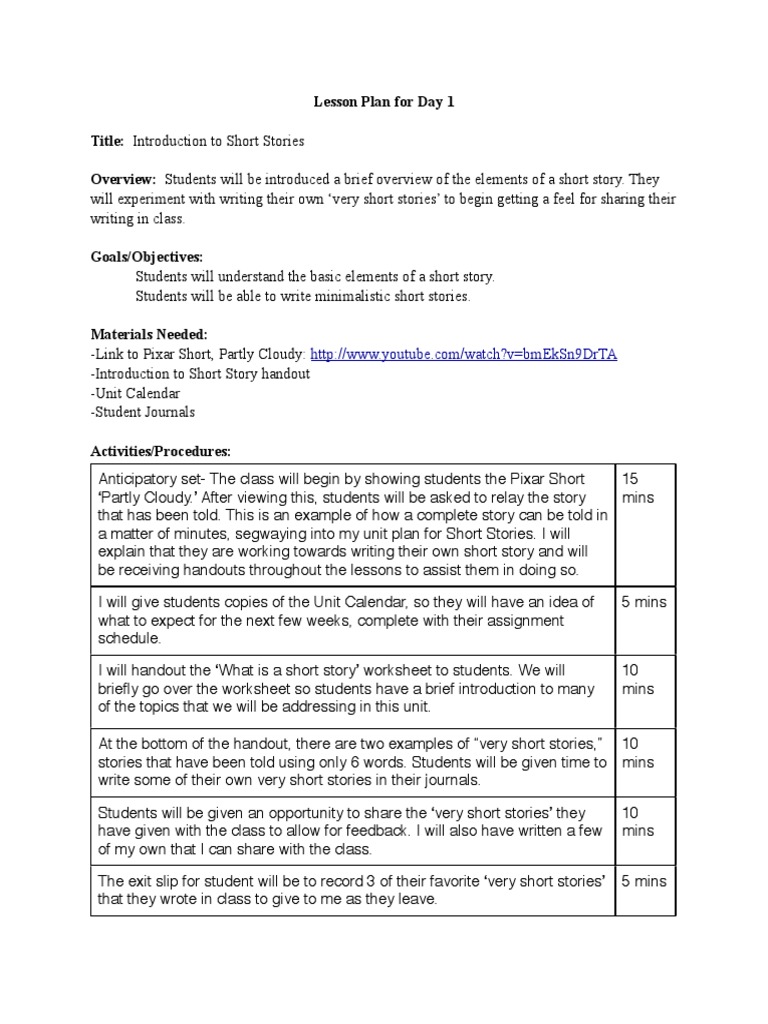 Shortstoryunitplanpdf | PDF | Irony | Lesson Plan