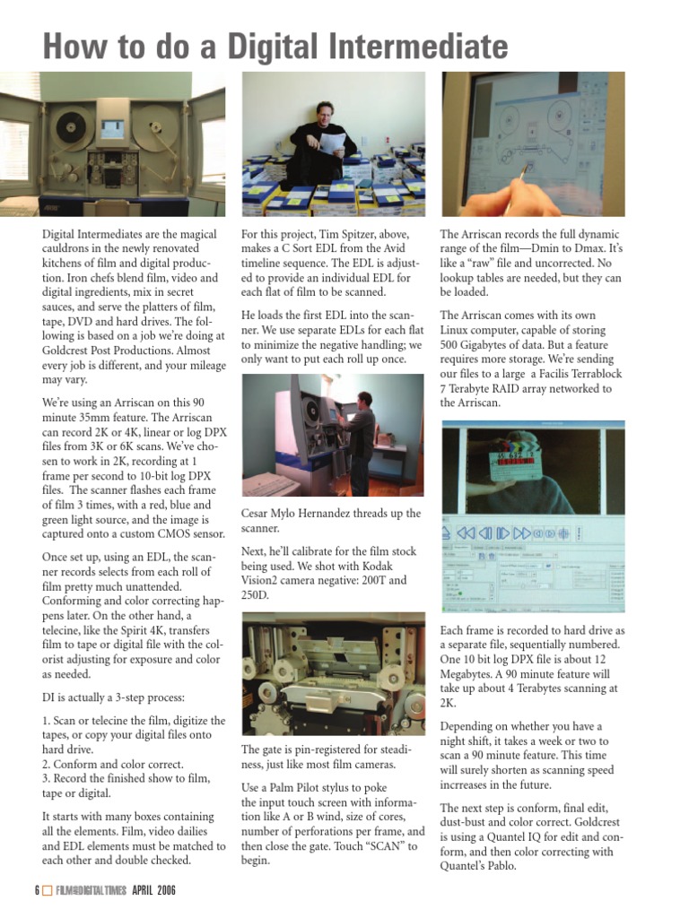 Digital Intermediate | PDF | Image Scanner | Recording
