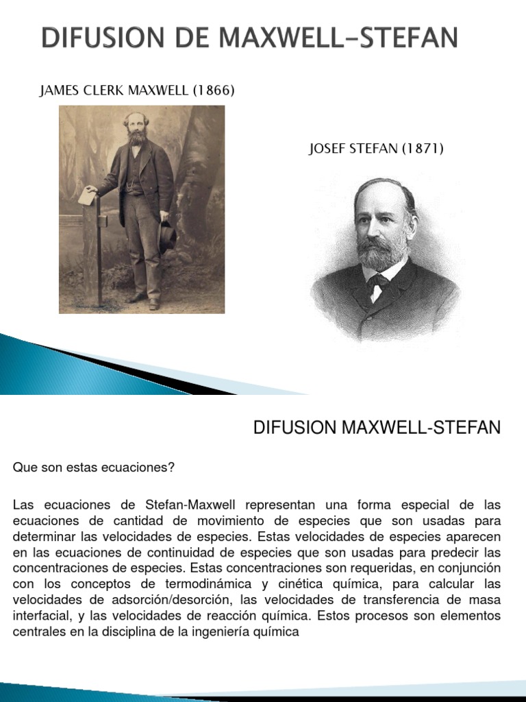 Difusión Maxwell-Stefan en Ingeniería Química | PDF | Transferencia de masa | Mecánica de Medios ...