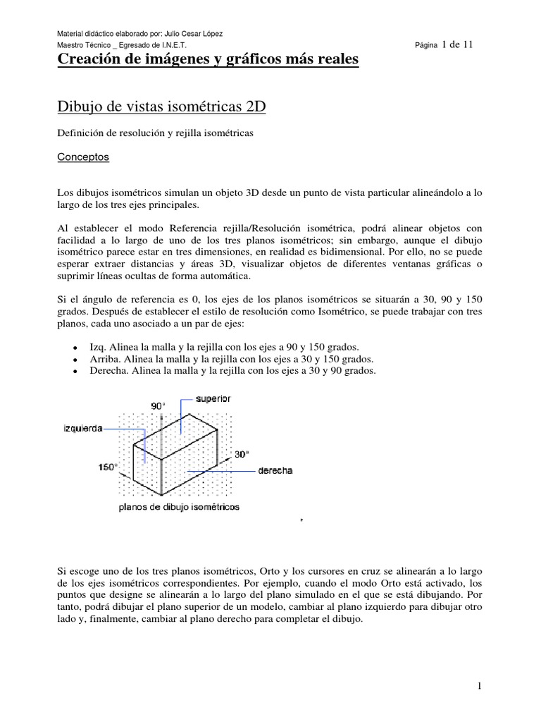 Dibujo Isométrico en 3D: Guía Práctica | PDF | Elipse | Geometría