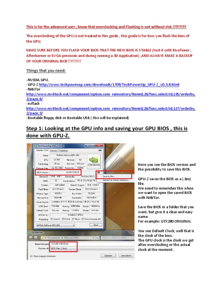 Guide Flashing Gpu Bios | PDF | Bios | Booting