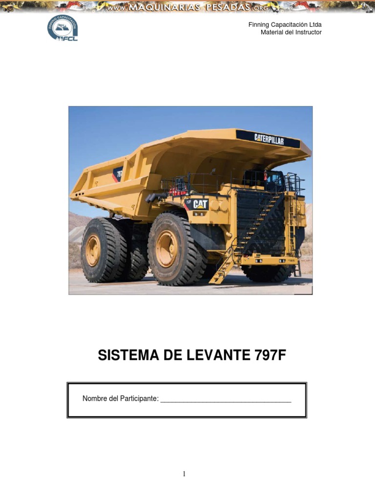 Sistema de Levante Camión 797F | PDF | Bomba | Transmisión (Mecánica)