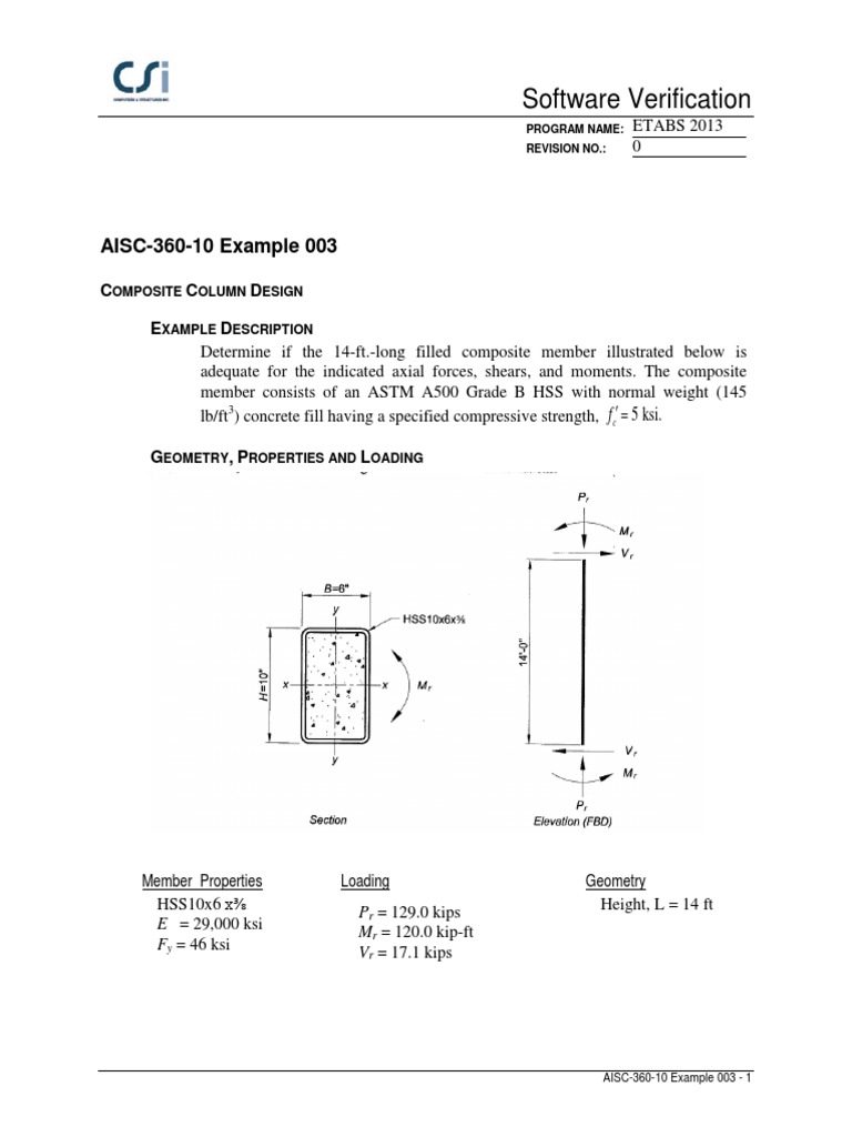AISC-360-10 Example 003 PDF | PDF