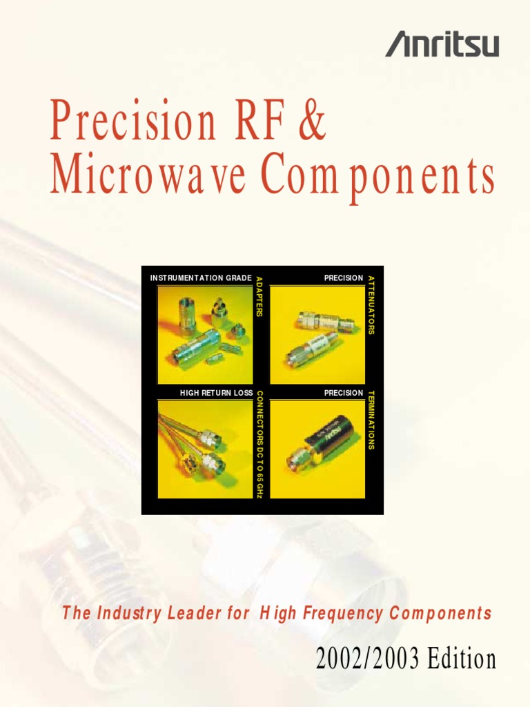 Anritsu Parts | PDF | Electrical Connector | Coaxial Cable