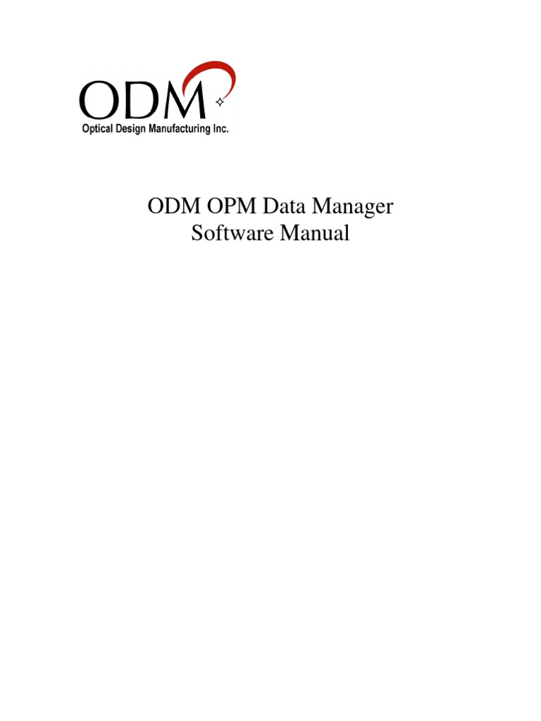 ODM Data Manager Manual v1.0.7 | PDF | Microsoft Excel | Installation ...