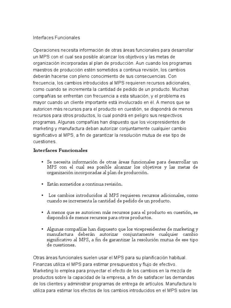 Interfaces Funcionales | Descargar gratis PDF | Optimización Matemática | Planificación