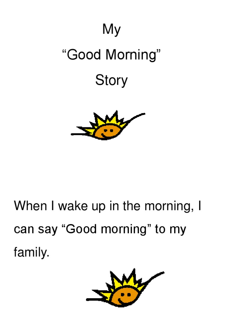 Saying Good Morning Social Story | PDF