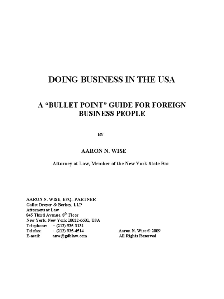 BusinessUSA Eng | PDF | Limited Liability Company | Board Of Directors